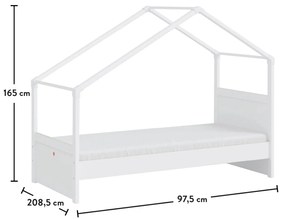 Čilek Dětská postel se stříškou 90x200 cm Montes White zelená
