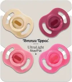 Tommee Tippee Silikonový Dudlík Ultra-light 6-18m, 4 ks, GIRL