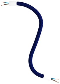 creative cables Creative flex - ohebná trubice potažena tmavě modrou textilií RM20 Délka: 30 cm, Barva komponentu: Matná bílá