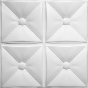 3D panel 0012, rozměr 50 cm x 50 cm, NIZZA bílý, IMPOL TRADE