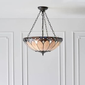 Endon 63976 - Lustr na řetězu Tiffany BROOKLYN 3xE27/60W/230V pr. 50 cm