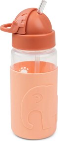 Plastová láhev Easy Grip Elphee s brčkem 350 ml oranžová