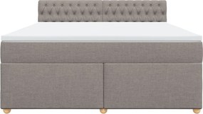 Box spring postel s matrací taupe 180x200 cm textil 3286770
