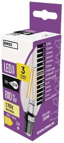 Emos lighting LED žárovka Filament Candle 6W E14 teplá bílá