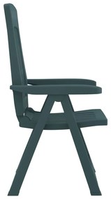 Zahradní polohovací židle 2 ks zelené PP,  364711