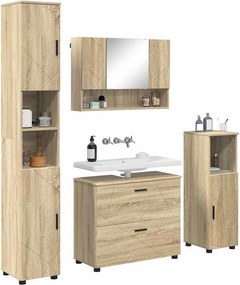Sada koupelnového nábytku 4 ks Sonoma dub 35 x 30 x 192 cm 3393045
