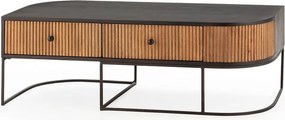 Konferenční stolek z mangového dřeva v přírodní barvě 60x120 cm Curve – MOME