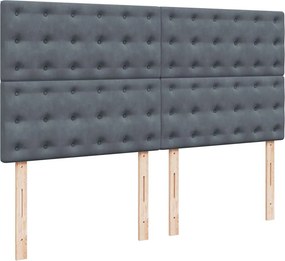 Box spring postel s matrací tmavě šedá 180x200 cm samet 3292419