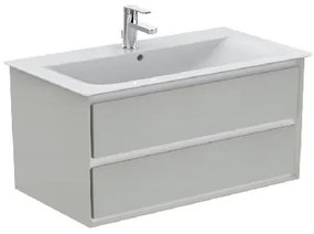 Ideal Standard Connect Air - Skříňka pod umyvadlo 1000x440x517 mm, lesklá světlá šedá/bílá mat E0821EQ