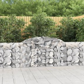 Klenuté gabionové koše 13ks 300x30x80/100 cm pozinkované železo 3146514