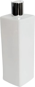 Dávkovač na mýdlo 500 ml bílý s bílo-stříbrným DISC TOP LUNA