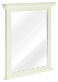 furniture-nabytek.cz - Masivní zrcadlo Catana z borovice a MDF, bílé, lakované – 75×70 cm