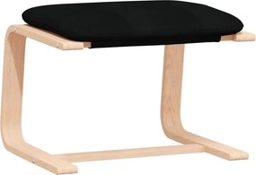 Relaxační křeslo s podnožkou černé textil 3154416
