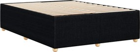 Rám postele bez matrace černý 140 x 190 cm textil 3284937