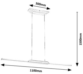 Rabalux 72084 - LED Lustr na lanku TAMUR LED/26W/230V 4000K