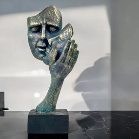 Stolní dekorace 29,5x10x14 cm pryskyřice/patina