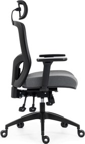 Ergonomická kancelářská židle MERTON - šedá síťovina