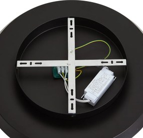 Moderní stropní svítidlo matně černé vč. LED s 3-stupňovým stmíváním - Sombra