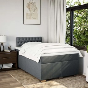 Box spring postel s matrací tmavě šedá 120x190 cm textil 3288135