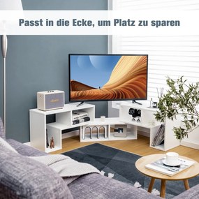 Costway 3dílná dřevěná TV skříňka pro TV do 65" Volně kombinovatelný TV stolek