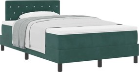 Postel s boxspringem s matrací Tmavě zelená 120 x 200 cm samet 3339101
