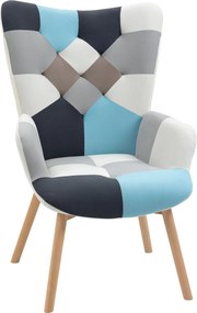 HOMCOM Křeslo s prošívaným sametovým potahem a dřevěnými nohami, 66x76x98cm, Vícebarevné | Aosom