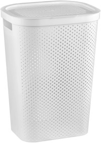 Koš na prádlo Curver Infinity Dots 60L bílý, 2. jakost