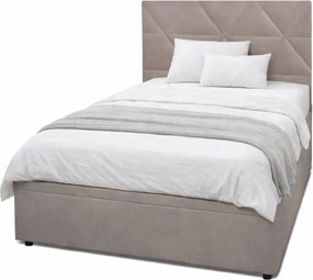 Postel Fro Caro 120x200 s roštem, úložným prostorem Mono 233, béž