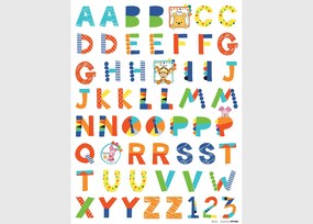 Dětská samolepka na zeď Disney Medvídek Pú – abeceda | 65 x 85 cm | DDK891