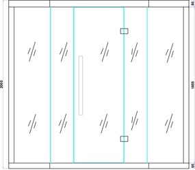 BPS-koupelny Kombinovaná sauna 2v1  - Infrasauna + finská sauna 200x200, 5-6 osob