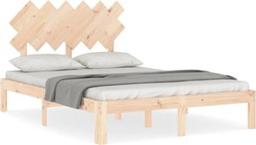 Rám postele s čelem Small Double masivní dřevo 3193696