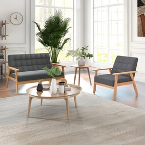 Costway Moderní akcentové křeslo s knoflíkovým prošíváním vyrobené z prodyšné