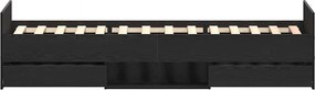 Rám postele Černý dub 193 x 93 x 50 cm Kompozitní dřevo 3329328