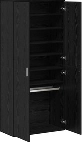 Vysoký bufet 80 x 39 x 178 cm Kompozitní dřevo Černý dub 3365572