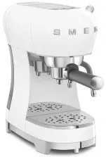 SMEG 50's Retro Style pákový kávovar ECF02 na Espresso / Cappuccino, bílý ECF02WHEU
