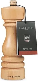ColeMason London Natural Beech / Mlýnek na pepř / 18 cm / bukové dřevo