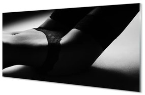 Obraz na skle žena břicho 120x60 cm