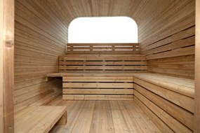 M-SPA - Zahradní sauna čtvercová 240 cm x Ø 210 cm
