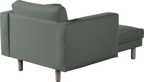 Potah na IKEA Norsborg šezlong s loketními opěrkami barva zelená látka pletený vzor