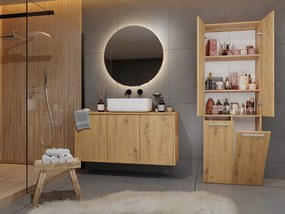 Koupelnový sloupek se 2 koši na prádlo NEL 2K DD dub artisan