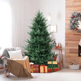 Costway 210 cm umělý vánoční stromek s 340 teplými bílými LED světly Vánoční
