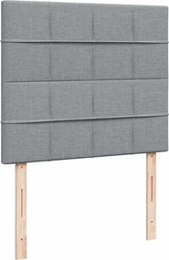 Box spring postel s matrací světle šedá 120x190 cm textil 3292727