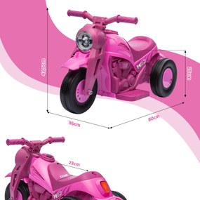 Dětská elektrická motorka AIYAPLAY, 3 kola, 6V, 3 km/h, elektrické bublinkové auto pro děti se světelnými a zvukovými efekty, věk 2-5 let, max. zátěž…