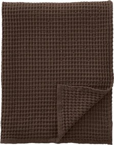 Tmavě hnědá bavlněná deka 150x200 cm Jaipur Chunky Waffle – Pineapple Elephant