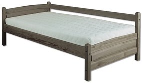 Drewmax Dřevěná postel 90x200 LK133 šedá