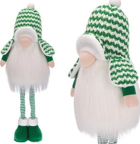 Vánoční dekorace skřítek bílá / zelená 87 cm