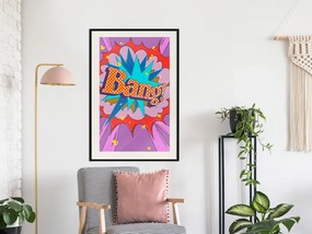 Plakát Bang! - barevný anglický text v abstraktním popartovém motivu