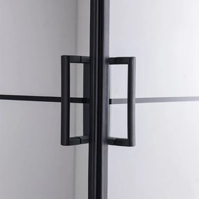 BPS-koupelny Čtvercový sprchový kout BL32B 90x90 černá/transparent + vanička SXL02B BL černá