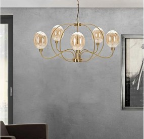 Designové závěsné svítidlo Nahimana 100 cm zlaté