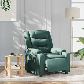 Elektrické polohovací křeslo tmavě zelené textil 3310250